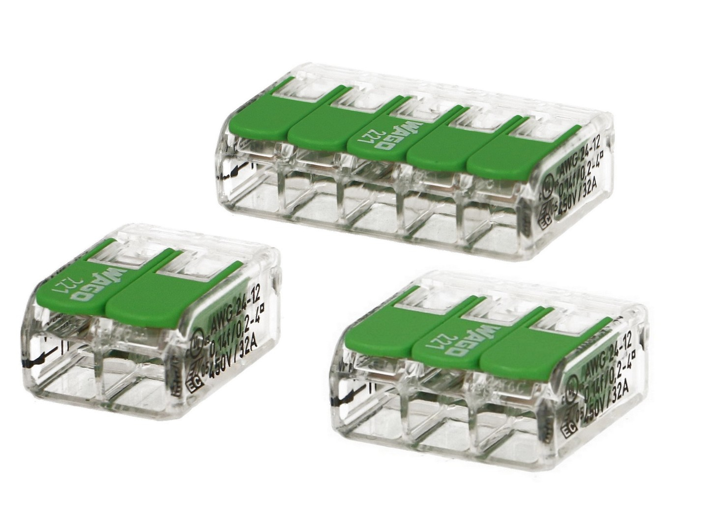 Borne WAGO Green Range pour fil souple ou rigide 4mm² | Connecteur ...