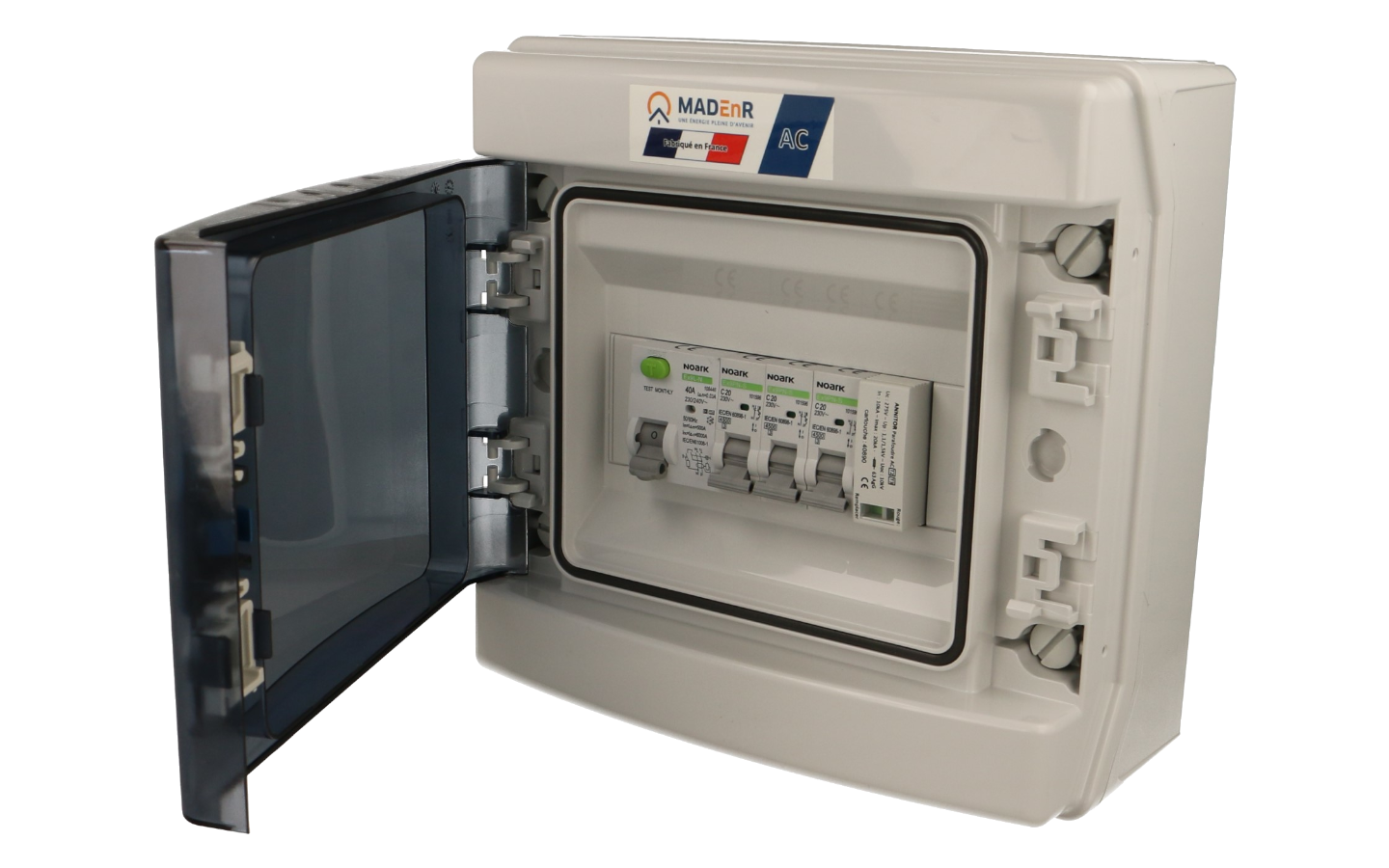 Coffret AC monophasé jusqu'à 6kW avec parafoudre | Coffret AC DC ...