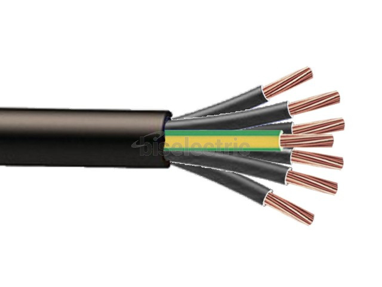 Cable RO2V "7G" ( noir / vert-jaune) à la coupe | u1000r2v chez bis ...