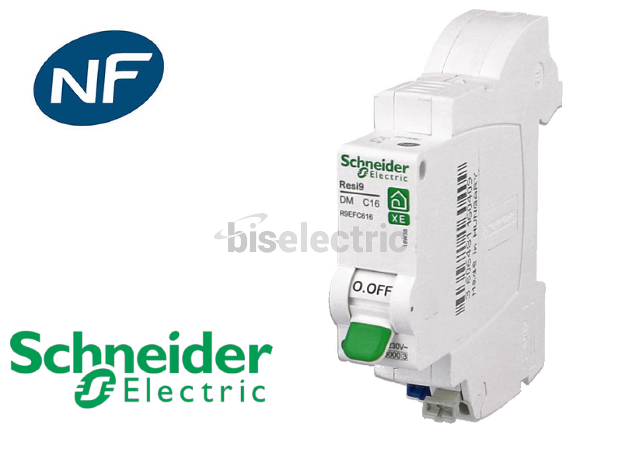Disjoncteur phase neutre embrochable 3kA Schneider Resi9 XE | Disjoncteur phase neutre chez bis ...