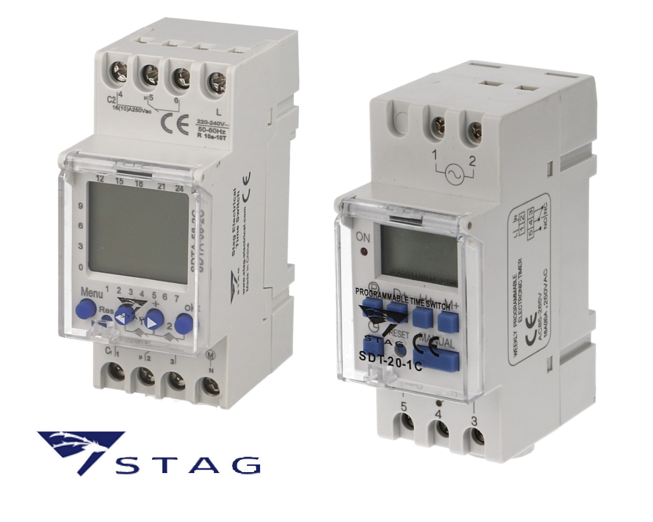 Horloge modulaire digitale programmable 7 jours STAG | Minuterie