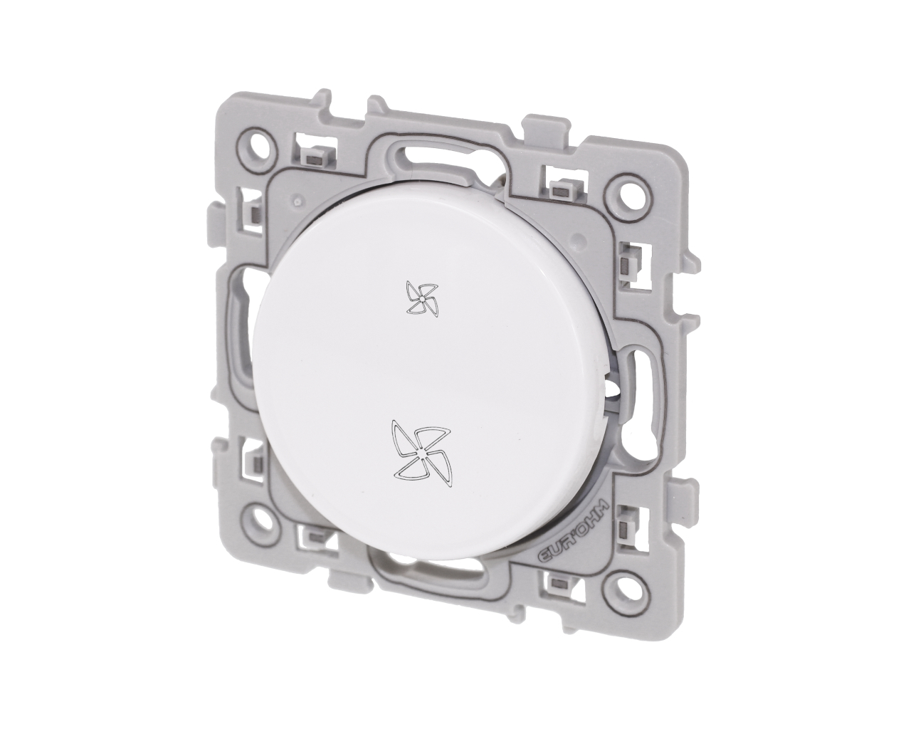 Interrupteur de VMC 2 vitesses Blanc Eur'Ohm Square | Thermostat