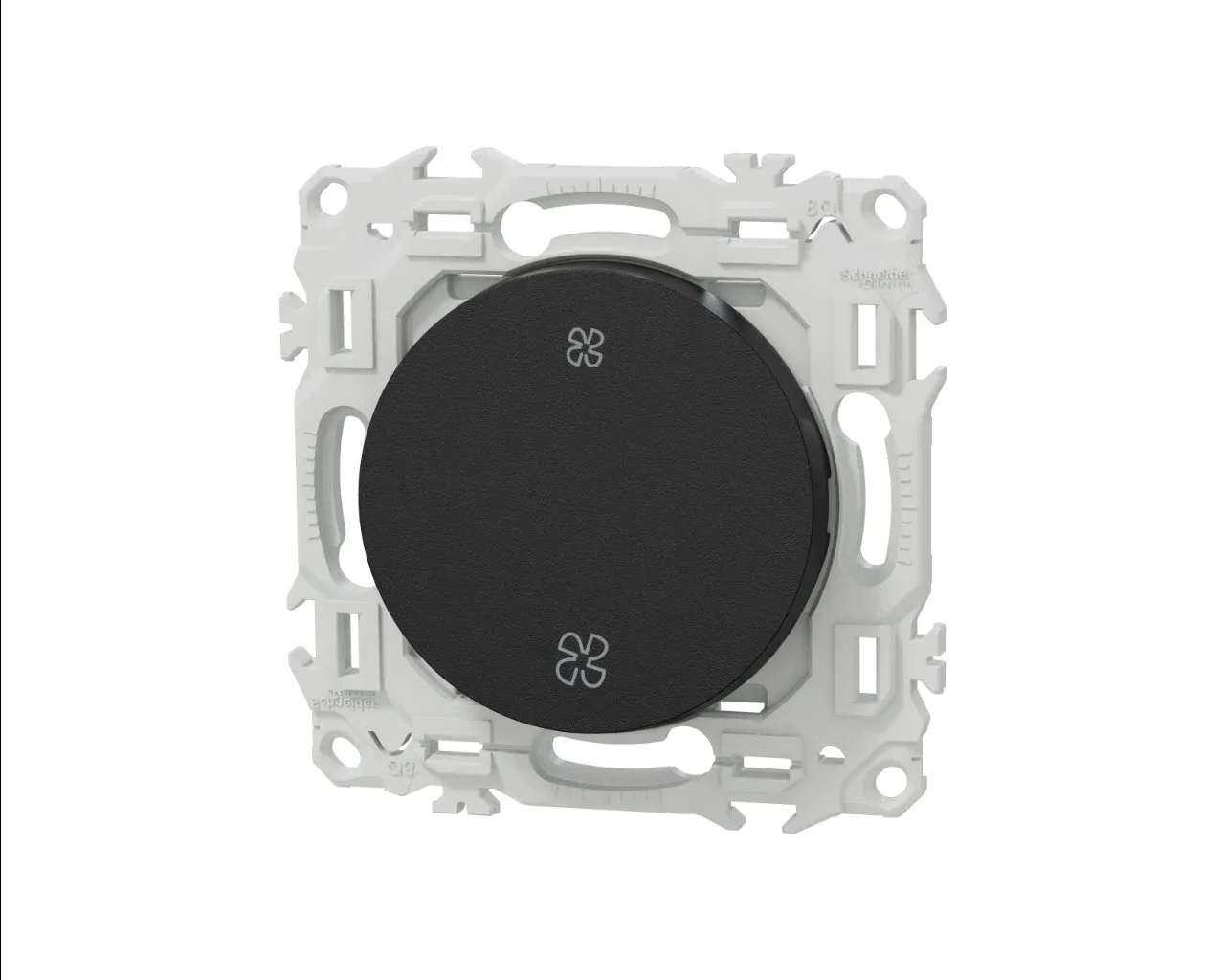 Interrupteur de VMC 2 vitesses Noir onyx Schneider Odace | Thermostat
