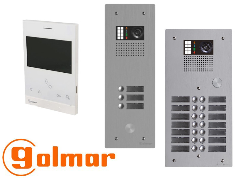 Kit visiophone collectif 3 à 14 logements GOLMAR G2+ | Interphone