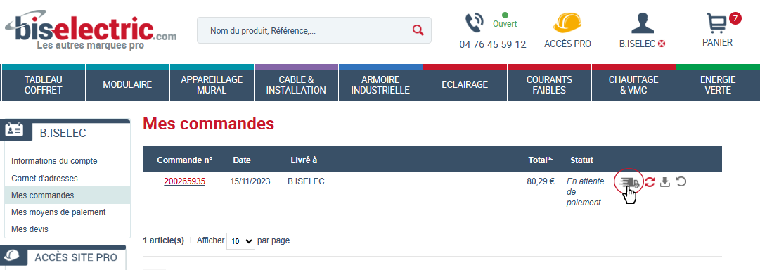 FaQ - Comment suivre ma commande | Matériel électrique chez bis-electric