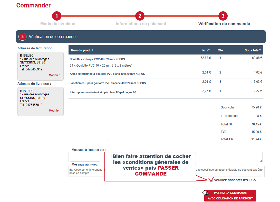 FaQ - Comment passer une commande | Matériel électrique chez bis-electric